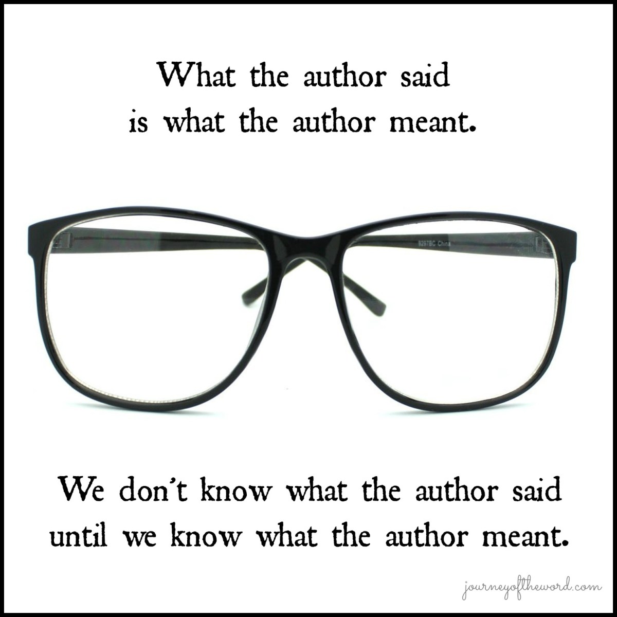 no lenses – Journey of the Word