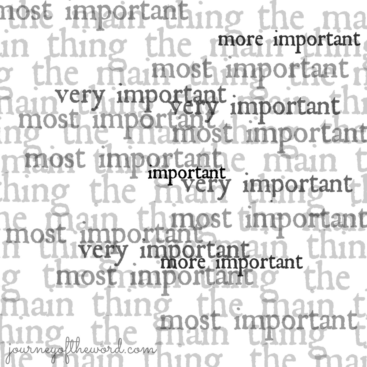 the main thing – Journey of the Word